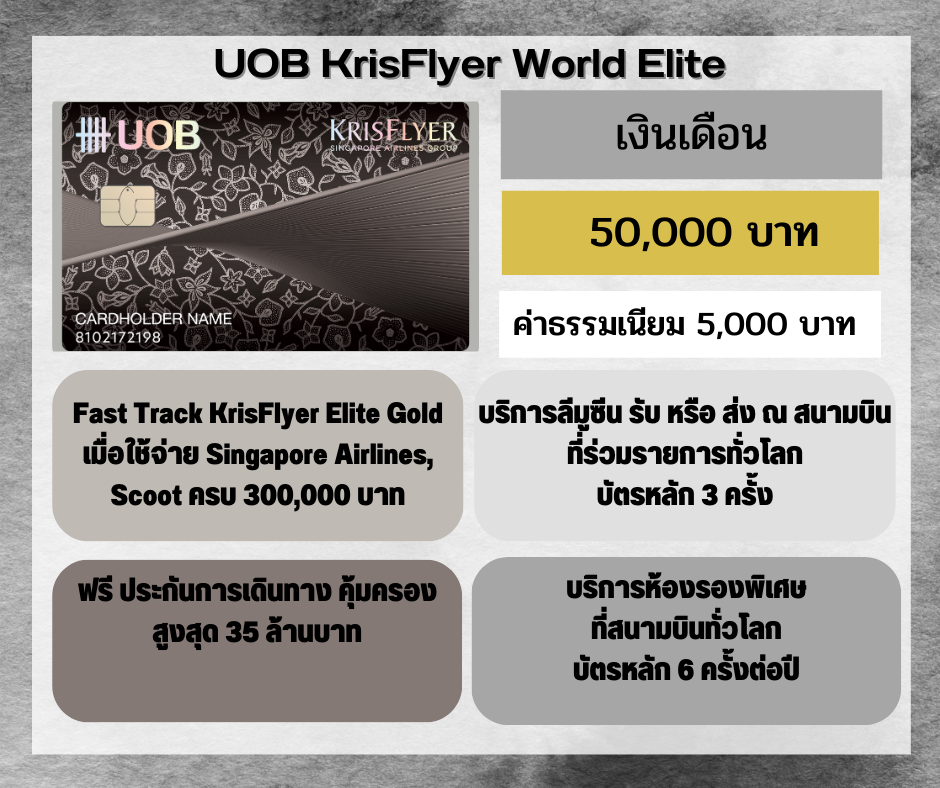UOB KrisFlyer World Elite / UOB KrisFlyer World – เที่ยวล่าแต้ม Teaw La ...