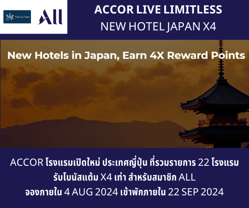 Accor Live Limitless : Earn 4x points at New Select Accor Hotels Japan ...