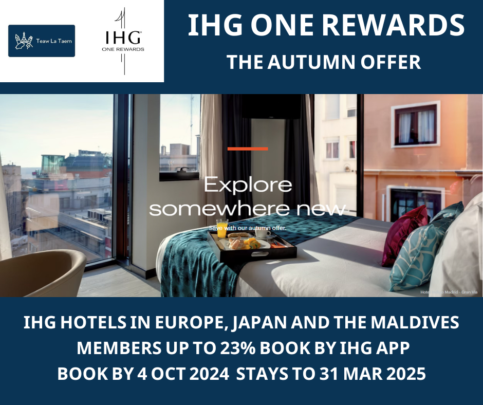 IHG One Rewards : IHG Hotel In Europe, Japan, The Maldives and French ...