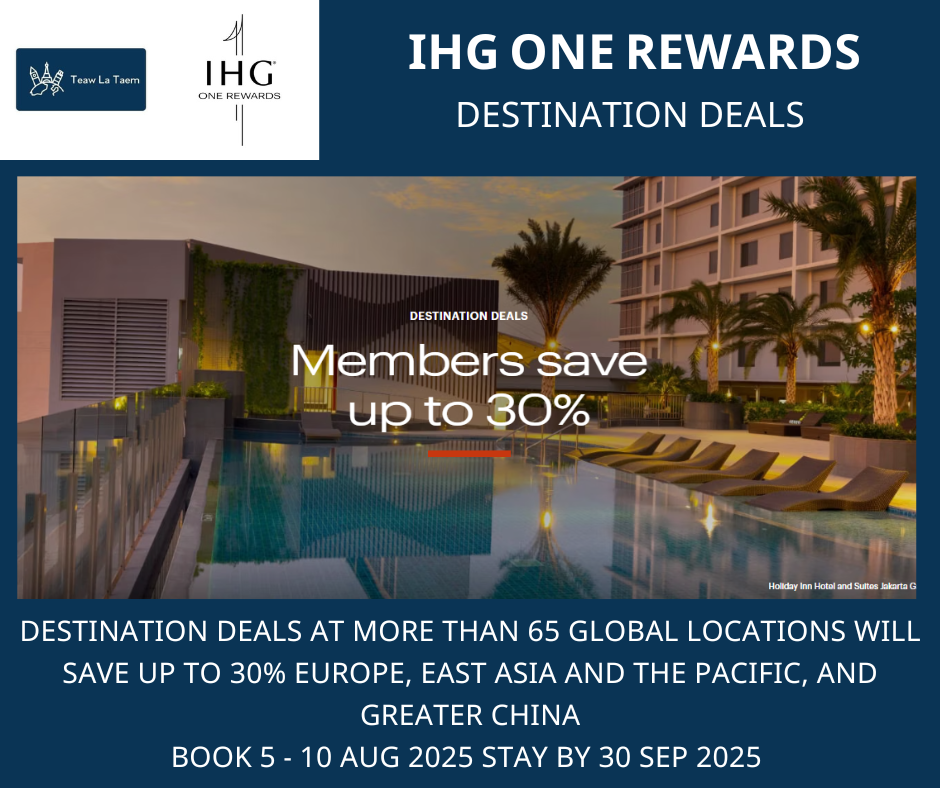IHG One Rewards : Destination Deals at more than 65 global locations ...