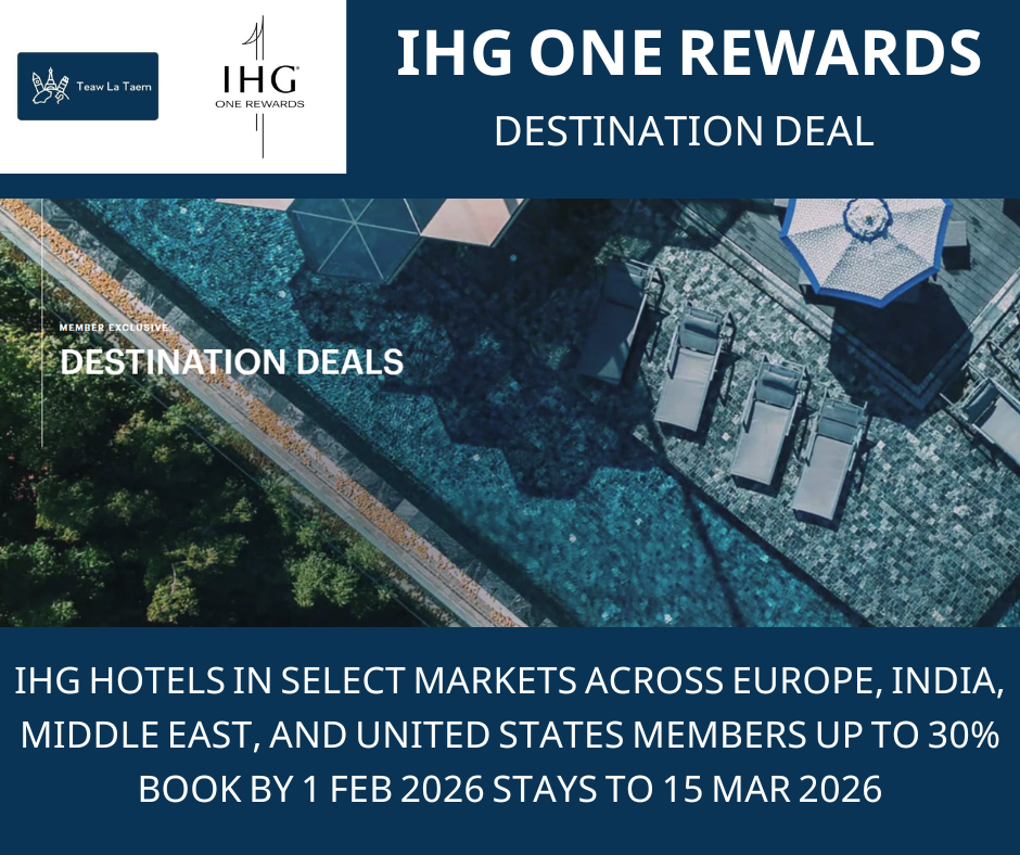 IHG One Rewards : Destination Deals at select markets across Europe ...